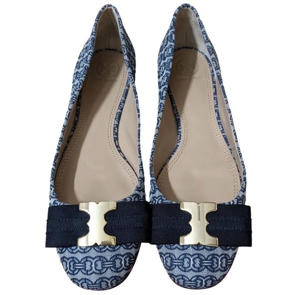 Tory Burch | Shoes | Tory Burch Gemini Chain Blue Gemini Link Bow ...